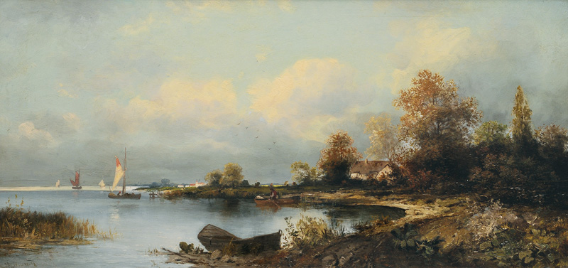 Adolf Kaufmann: Idyllic Coastal Landscape [74445]