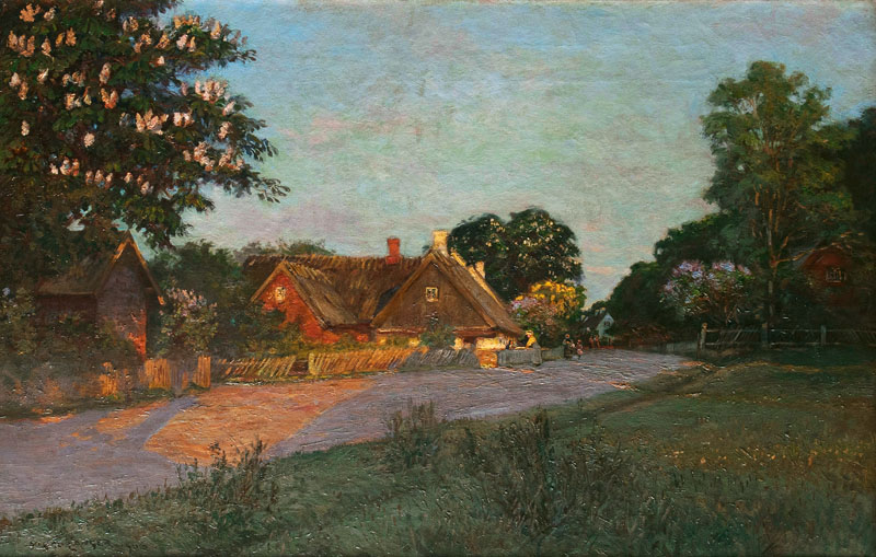 Viggo Langer: Dorf in der Abendsonne [85358]