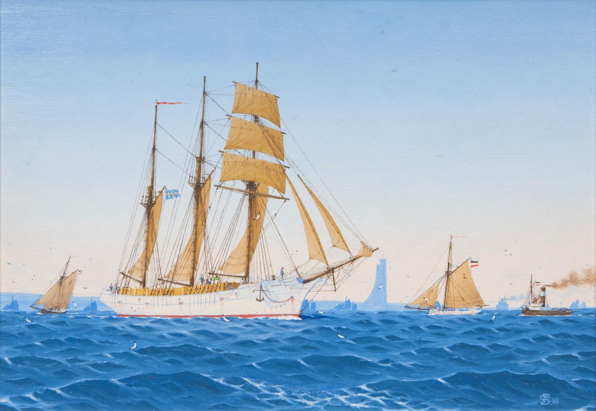 Peter Storck: A Swedish Topsail Schooner off Laboe [89932]