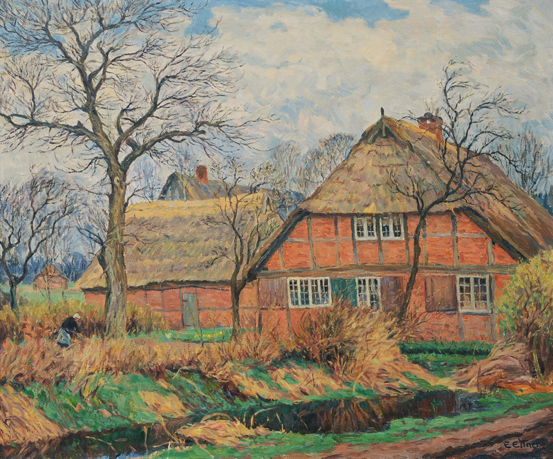 Ernst Eitner - Norddeutsches Gehöft