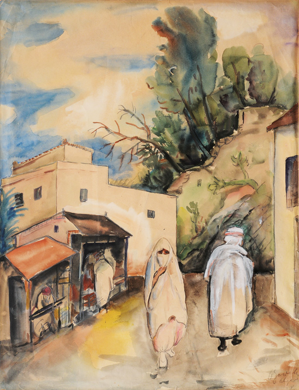 Oskar Gawell - Dorf in Nordafrika