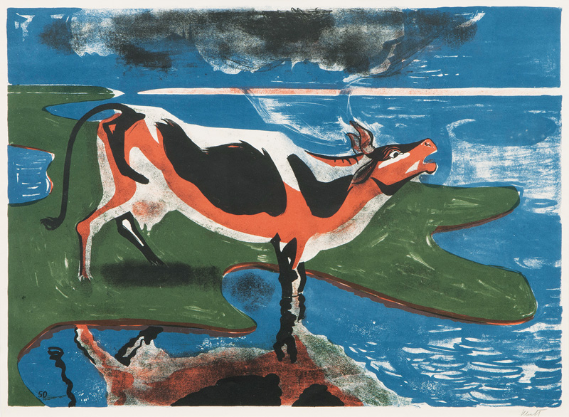 Karl Kluth - Kuh am Wasser