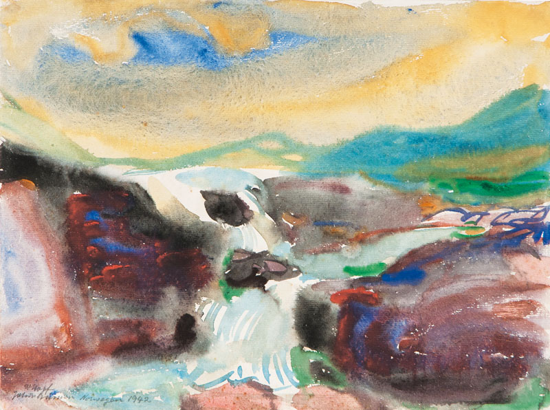 Eduard Hopf - Wasserfall in Norwegen
