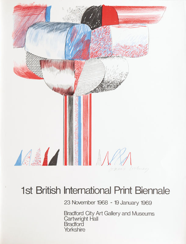 David Hockney - Ausstellungsplakat '1st British International Print ...