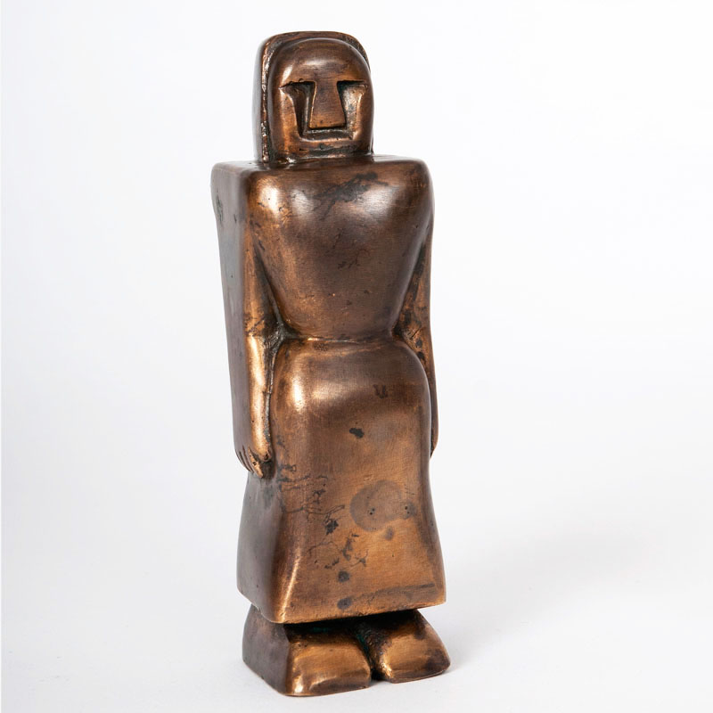 Luis Germán Becerra - A small bronze figure 'Standing woman'