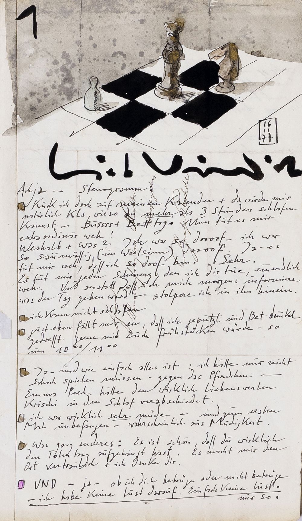 Horst Janssen: Ach ja - Stenogramm [102811]