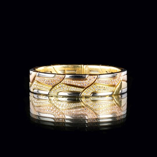 Bucherer: Tricoloure Armspange mit Brillanten 'Swan River Collection ...