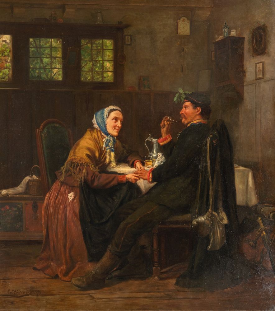 Carl Wilhelm Hübner: Heimkehr des Soldaten [107494]