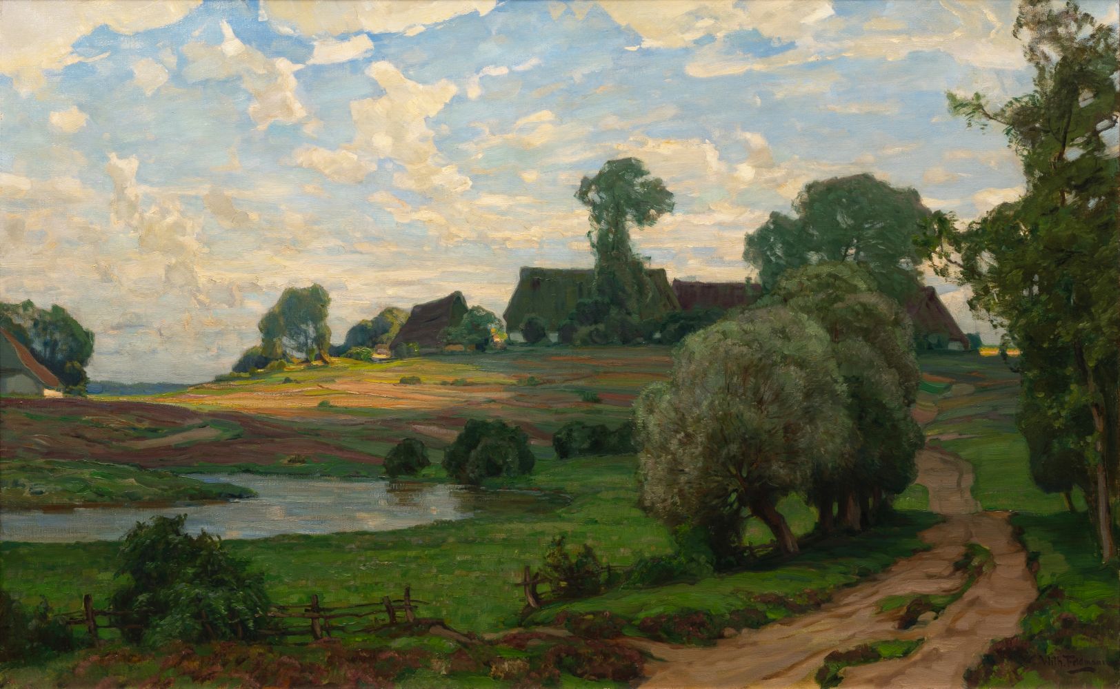 Wilhelm Feldmann: Vor dem Heidedorf [107981]