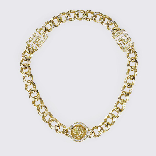 Gianni Versace: A Gold Diamond Necklace with Meander Decor 'Medusa ...