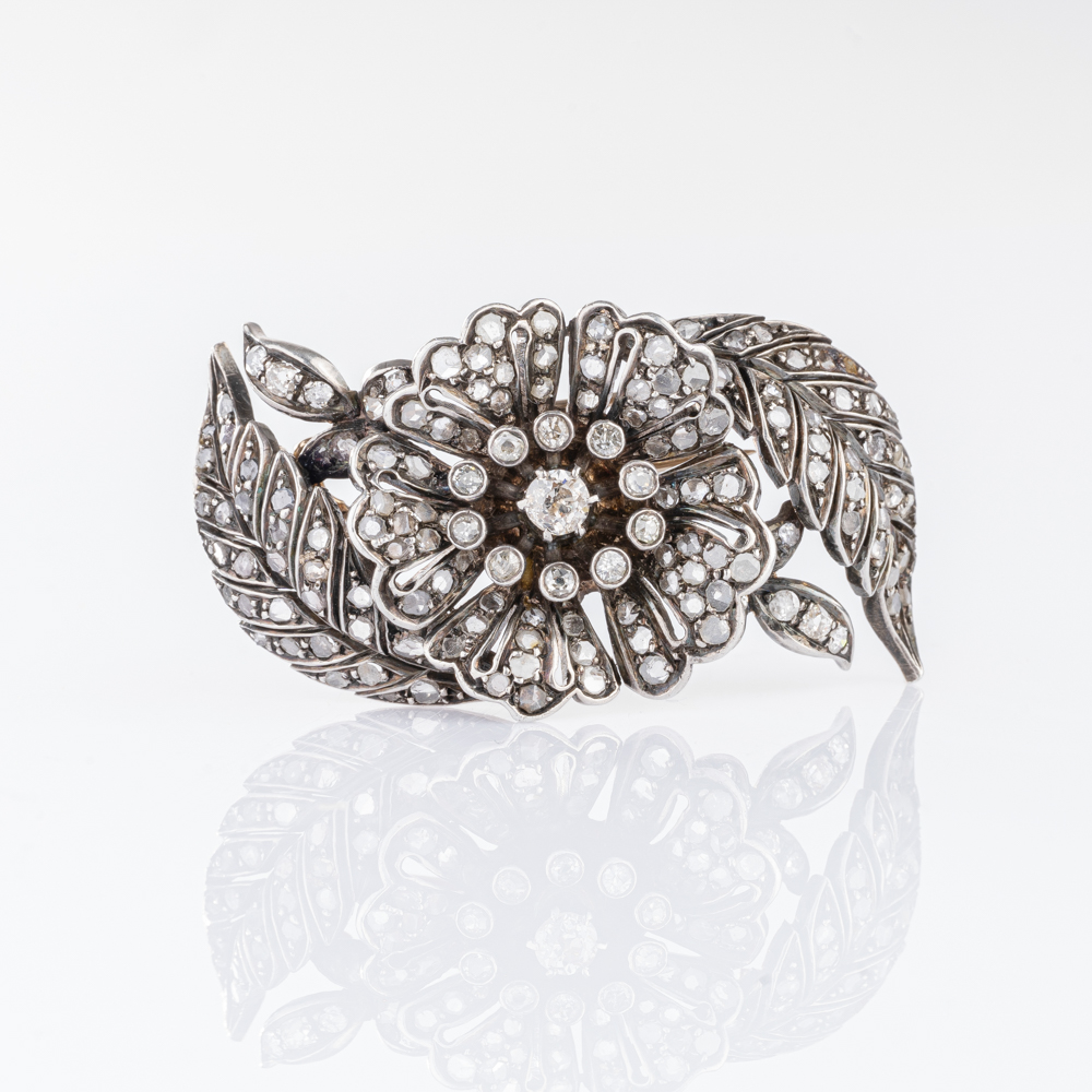 French Belle Époque Diamond Brooch [110277]